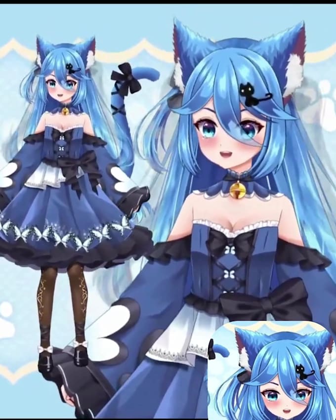 2d vtuber model, live2d vtuber ,model, live2d model, vtuber rigging, 2d ...