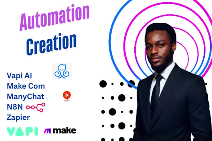 Build vapi voice chat manychat ai zapier sales page make com by Leoradar | Fiverr