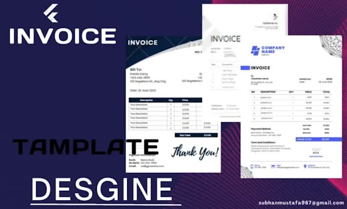 Design professional invoice template in 1 day by Subhan967 | Fiverr
