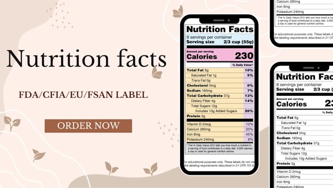 Create nutrition facts labels and do a nutritional analysis by ...
