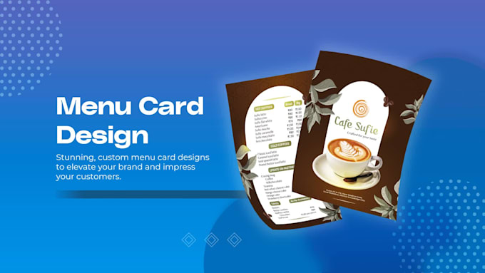 Design professional custom menu card design restaurant and cafe and ...