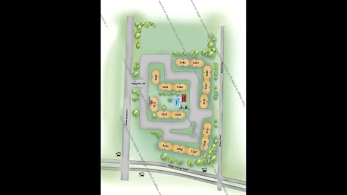 Design aerial map for real estate by Valbonasedaliu | Fiverr