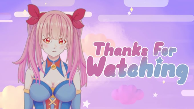 Create youtube outro or ending screen logo animation for live2d vtuber streamer by Vtuber ...