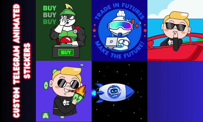 Design telegram animated sticker meme crypto sticker furry sticker gif ...