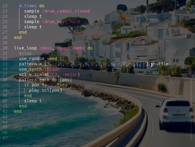 Compose a song using sonic pi by Joseprzmoreno | Fiverr