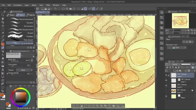 Create a free hand digital watercolor painting by Madenart | Fiverr