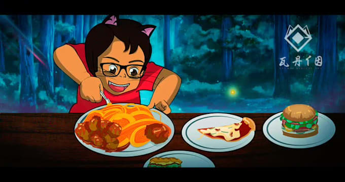 Do a short animation gif in anime style for you by Profesorgato | Fiverr