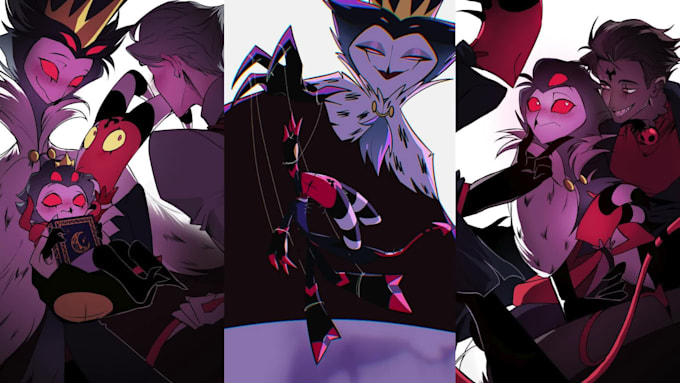 Draw 2d nsfw furry art oc reference sheet sonic helluva boss hazbin hotel loona by Resumenoch ...