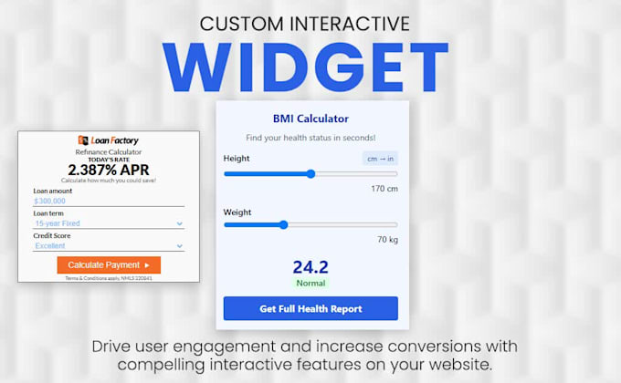 Create a custom interactive widget for your website by Oakandpine | Fiverr