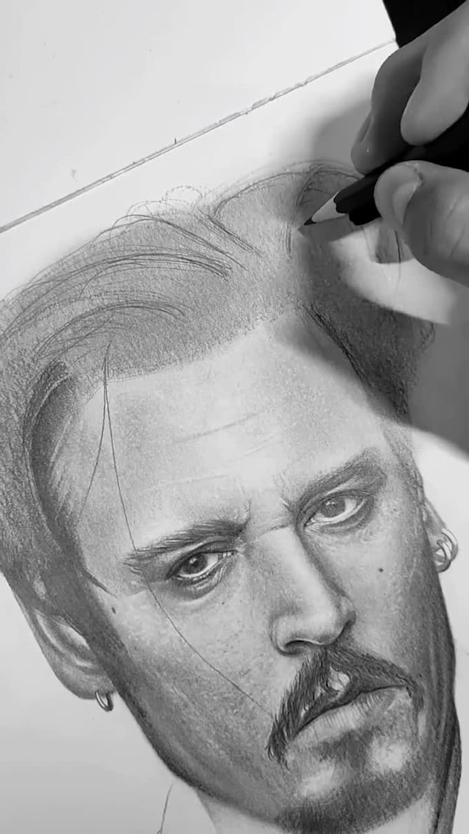 Do a realistic portrait drawing for you by Nico_ledesma07 | Fiverr