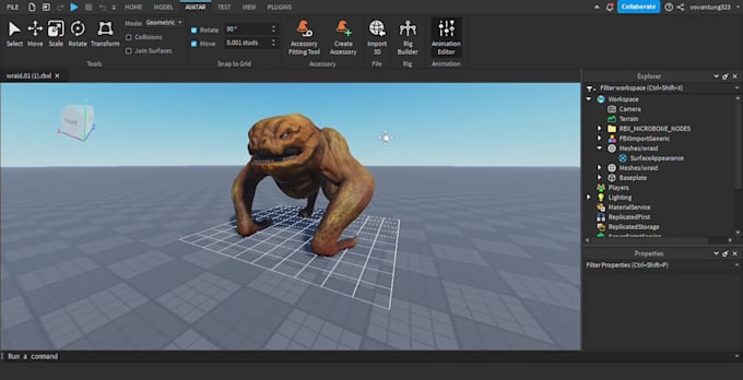 Create animations for model , character , r15 or r6 roblox by Vovantung123 | Fiverr