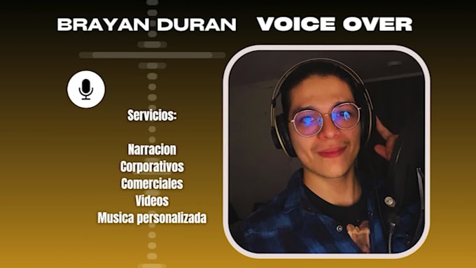 Grabare voz masculina en español latinoamericano colombiano by Duranbryan93 | Fiverr