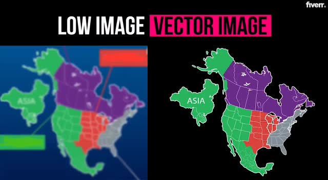 Redesign, recreate vector with manually vector trace in high resolution ...