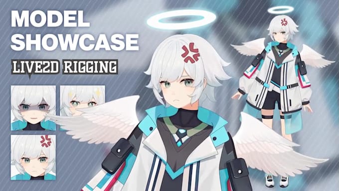 Draw and rig 2d vtuber model anime vtuber model live2d vtuber model for ...