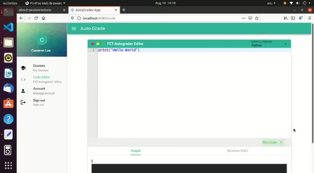 Design an online code editor with automated grading of programming ...