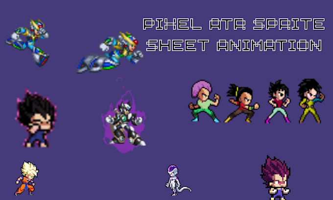 Créer une feuille de sprites pixel art art de jeu pixel sprite pour ...