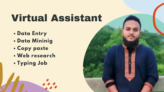 Be your virtual assistant for data entry, data mining, copy paste, web research by Mahbub ...