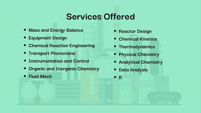 Do anything related to chemical engineering by Manujadayanath | Fiverr