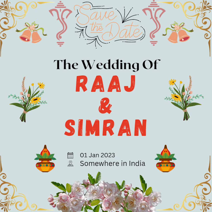 Design wedding card animation video to make your day special by ...