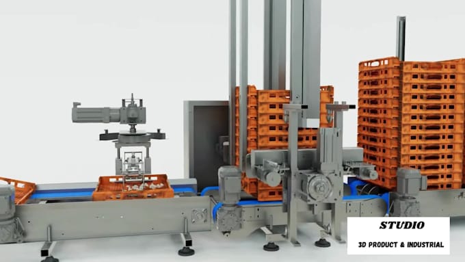 Create 3d industrial animation machine animation product animation ...