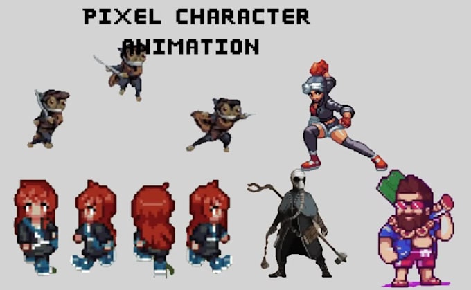 Create 2d sprite sheet game art character asset rpg maker sprite sheet ...