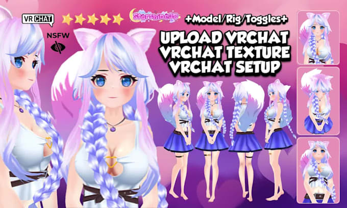 Custom vrchat setup, edit vrchat upload, vrchat texture, booth avatar, vrm quest by Stamzaxks ...