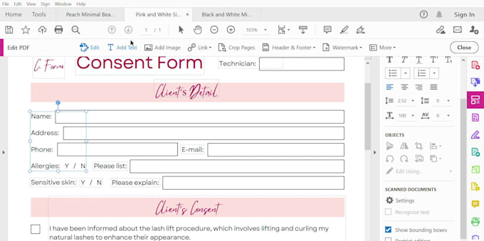 Create fillable adobe acrobat pdf forms by Sumranfatima | Fiverr