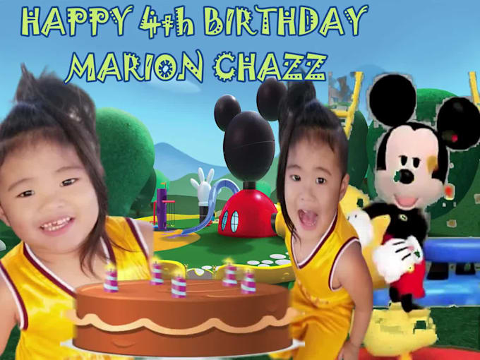 Make a personalized video birthday greeting from mickey mouse by ...