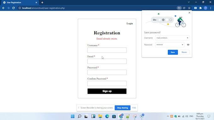 Php Register And Login Form With Mysql By Malcom1lewis Fiverr