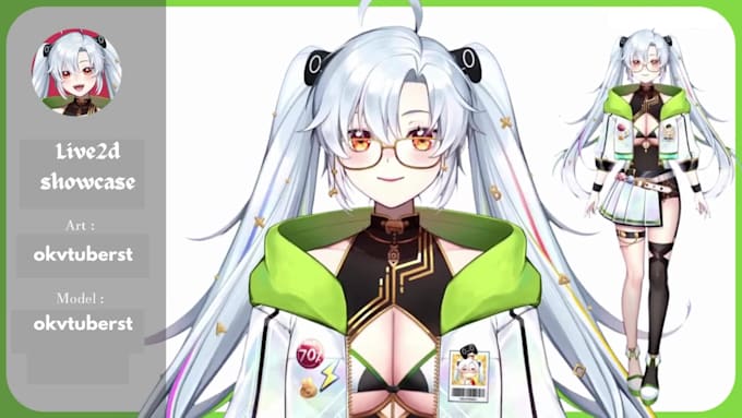 Modèle live2d personnalisé, vtuber 2d, prplive, commission vtuber, studio vtuber
