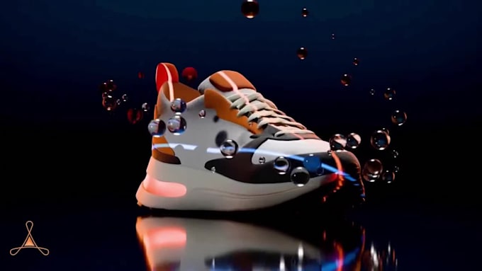 Render 3d shoe model 3d cgi sneakers animation 3d footwear design ...