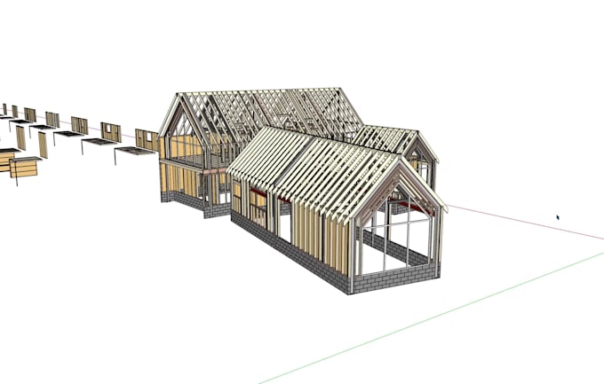 Create timber frame model in sketchup pro by Vishpender | Fiverr