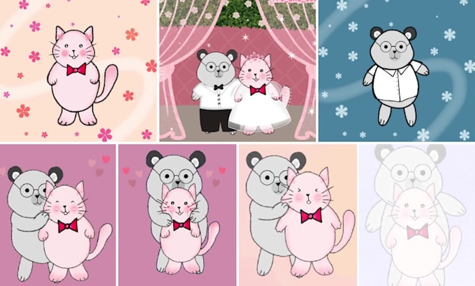 Design cute 2d cartoon animal character by Meenum_art | Fiverr