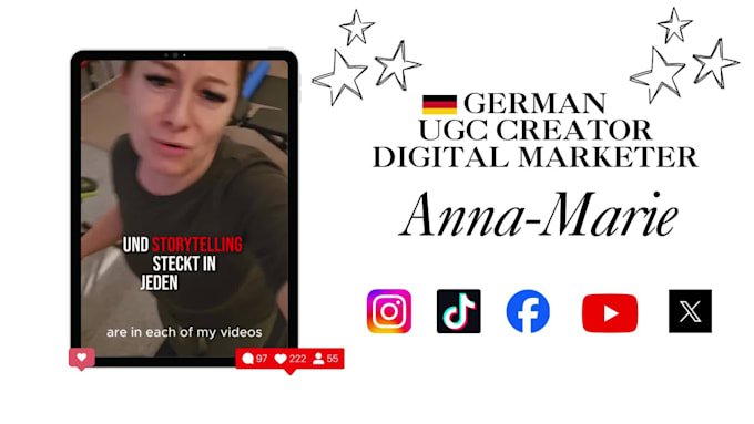 Create german talking head ugc by Anma_rathel | Fiverr