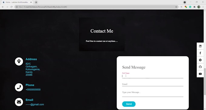 Build a personal portfolio website html, css, javascript by Orsolution ...