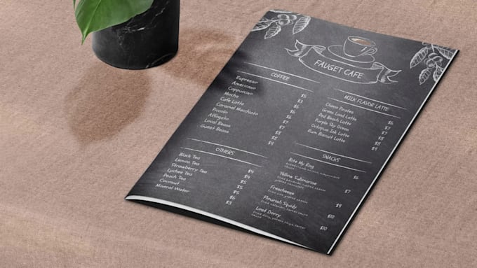 Make a restaurant menu, price list, design by Shamoonjee | Fiverr