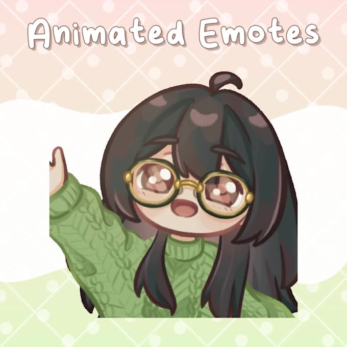 Create a cute animated emote for you by Matchamiyya | Fiverr