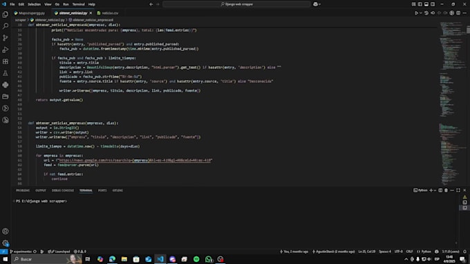 Do a script for web scraping with python by Agustin_starck | Fiverr