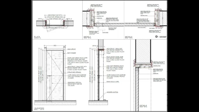 Do all doors, kitchen and all joinery work shop drawing by Mrjunaidalam ...