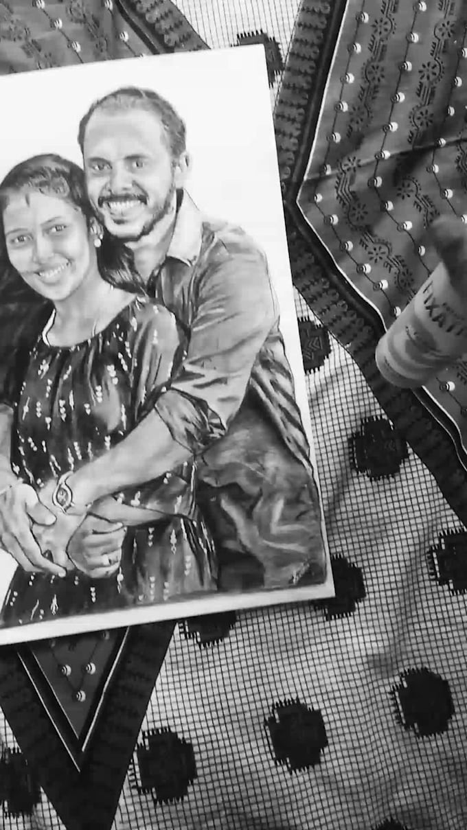 Draw super realistic portrait with pencil by Swethav482 | Fiverr