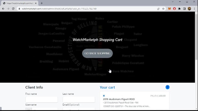 A shopping cart, login, chatbox, dropdown,email authentication for your ...