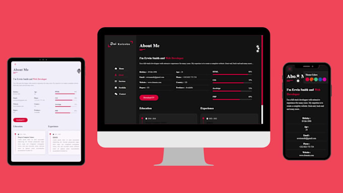 Build an awsome portfolio website design by Dai_kaizoku | Fiverr