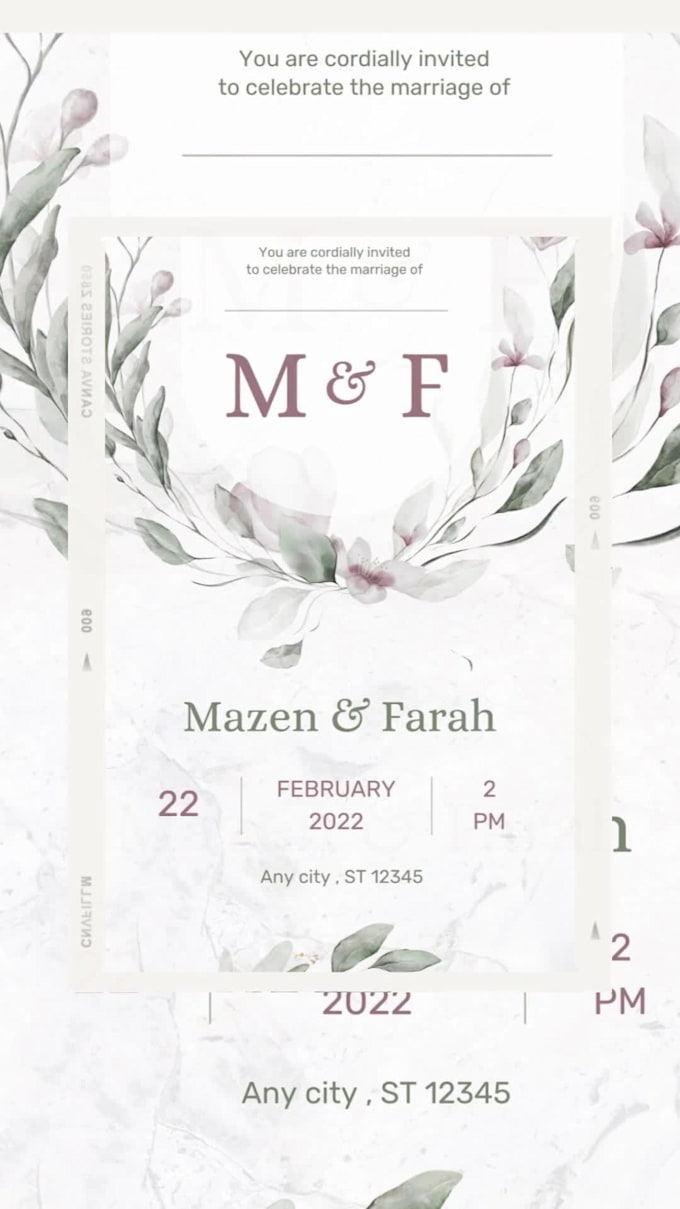 Design a wedding invitation card for you or any special occasion ...