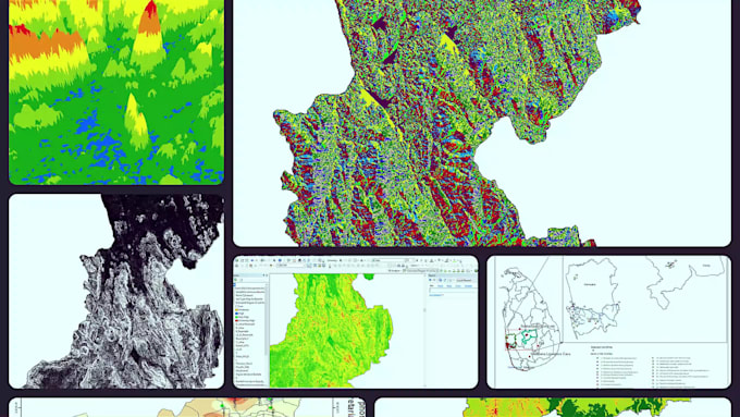 Gis map, geospatial analysis, illustrate maps by Intro_doner | Fiverr