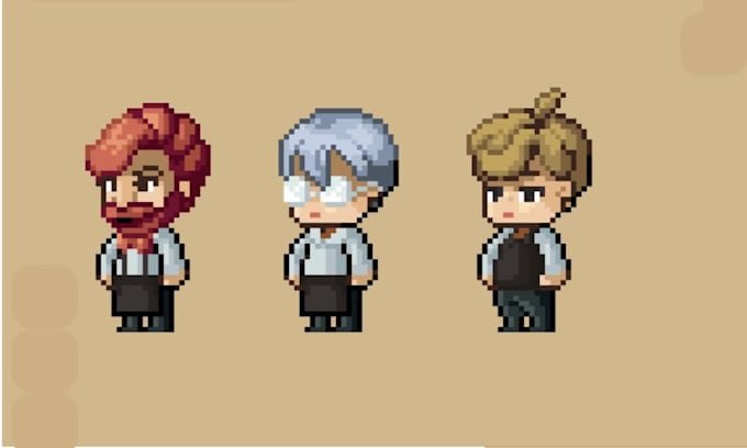 Illustrate pixel game art character pixel game art animated gif 2d ...