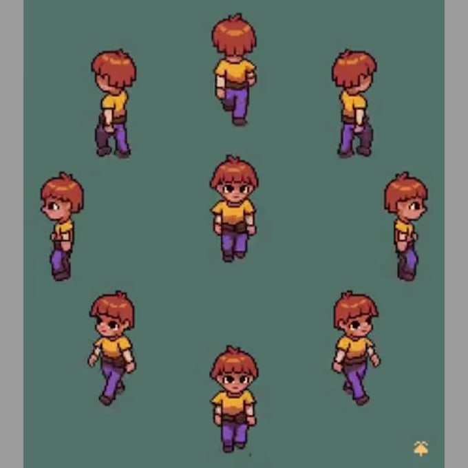 Do pixel character sprite, sprite sheet, 2d game art, pixel art sprite animation by Segunpixel ...