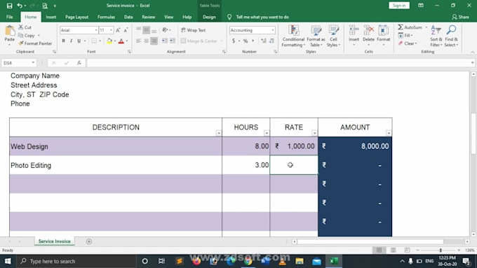 Create a simple and easy auto calculate invoice in excel by Digital0321 ...