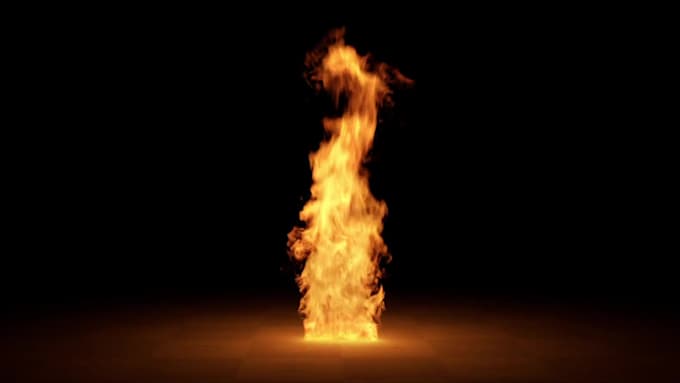 Realistic 3d fire simulation, fire, smoke, particles vfx, fire ...