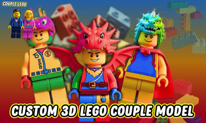 Create custom 3d lego model design, minifigure, minecraft, animation ...