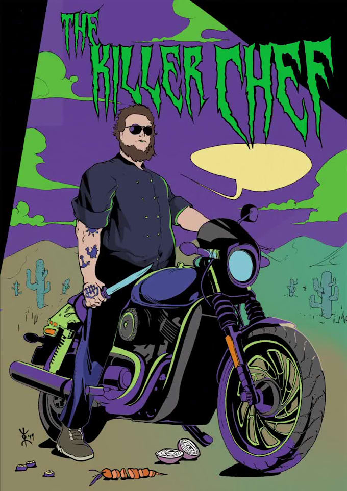 Make a custom horror comic book cover by Piqself | Fiverr